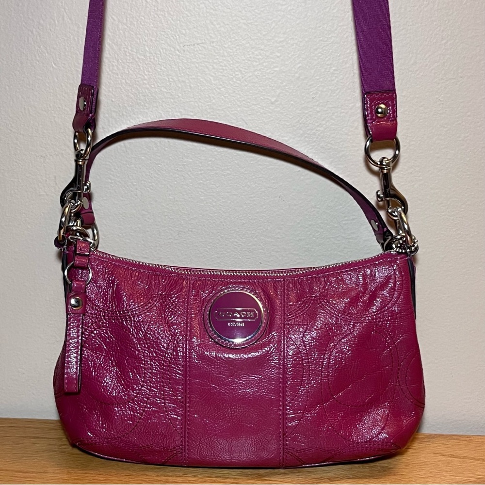 Coach Berry Patent Leather Demi Signature Stitched Cr… - Gem